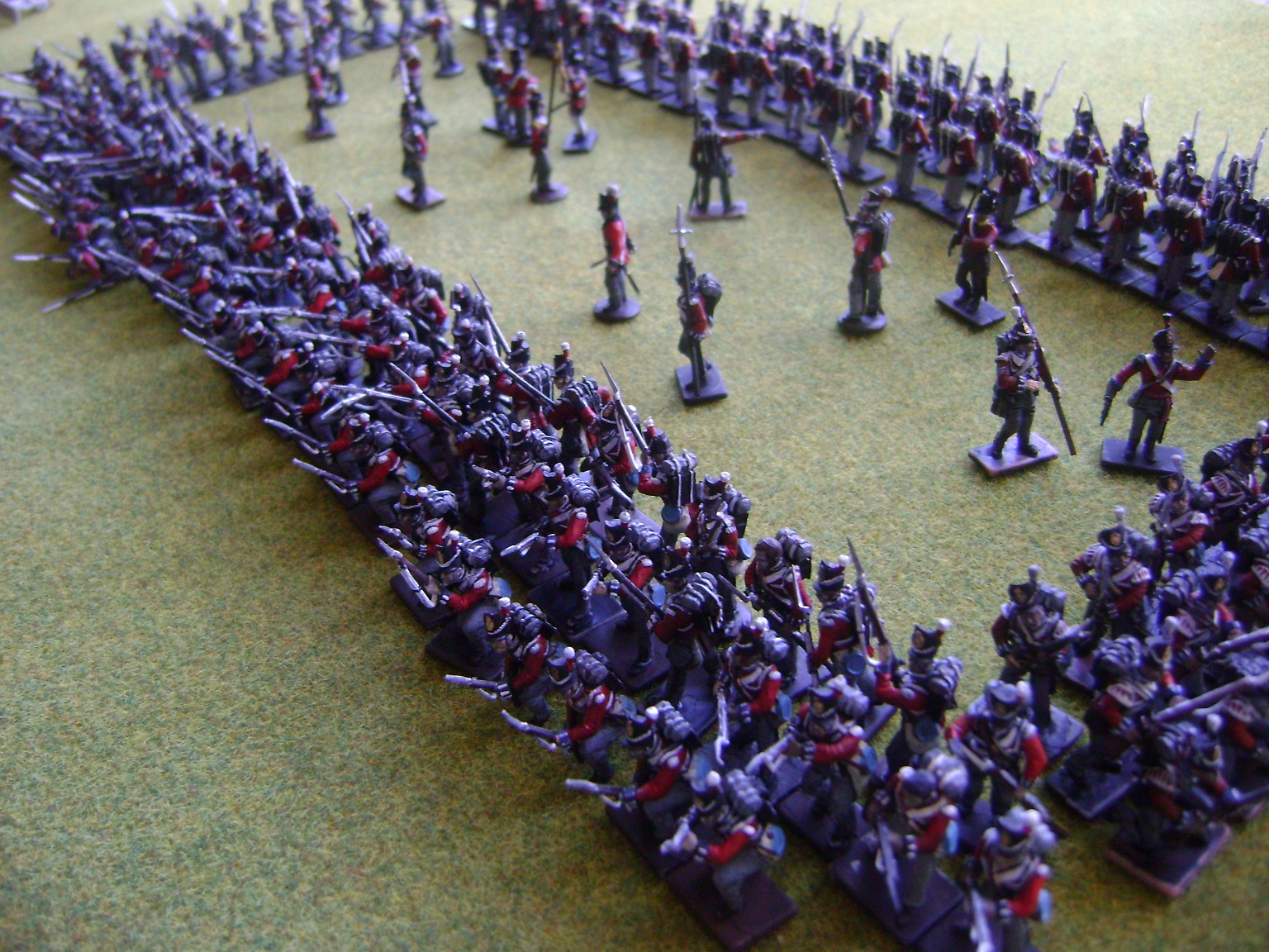The British Army At Waterloo: 28mm Square 1-1 - Royal Scots - update