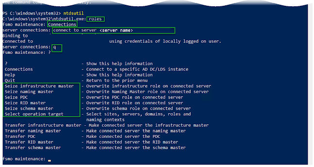 De mon OneNote: Active Directory rôles FSMO