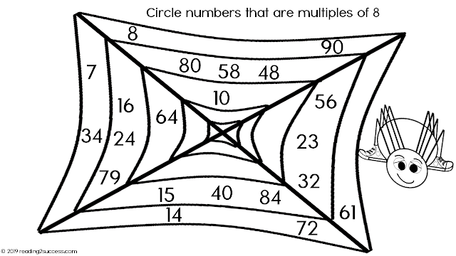 Reading2success: Just Chilling - Practicing Multiples of 8