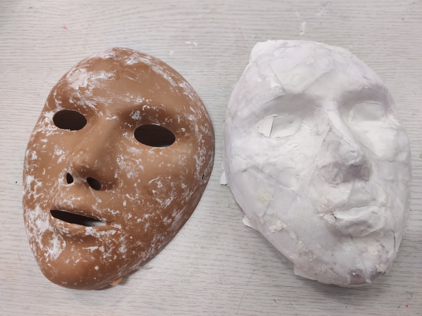 Plaster and paper Masks