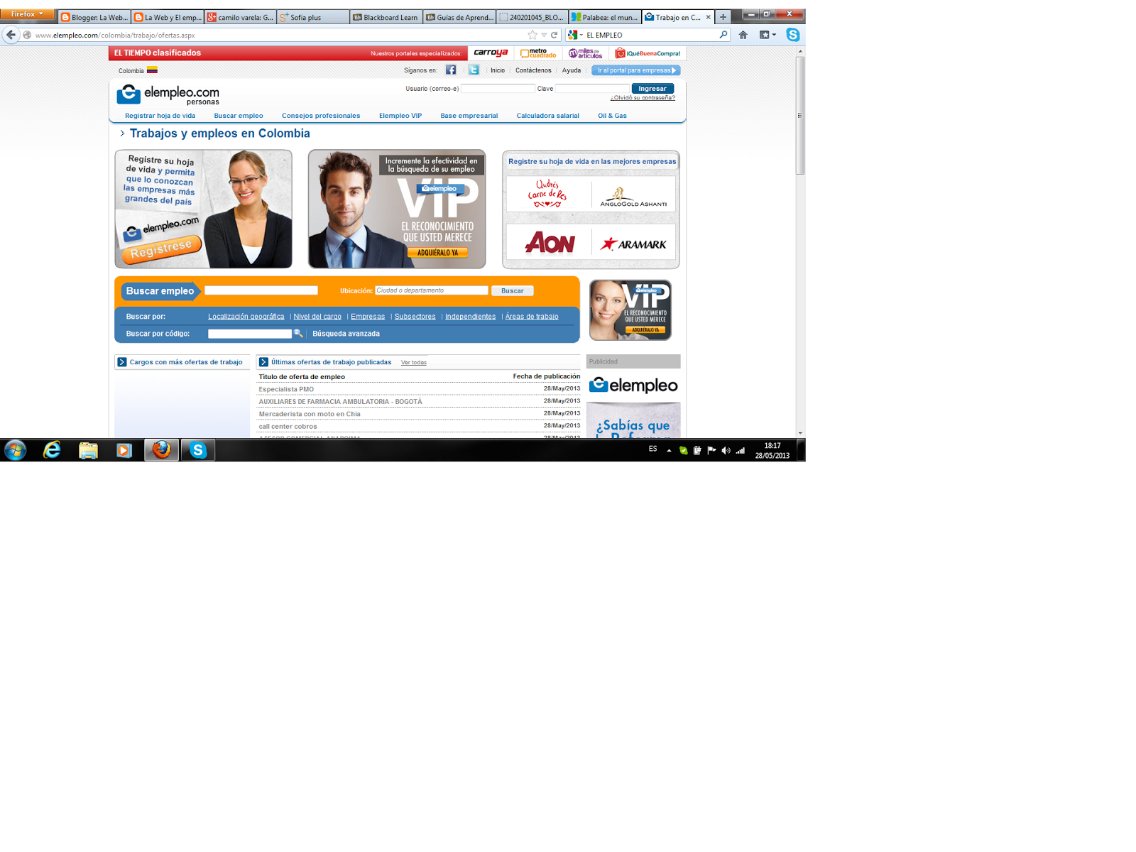 La Web y El empleo: ELEMPLEO