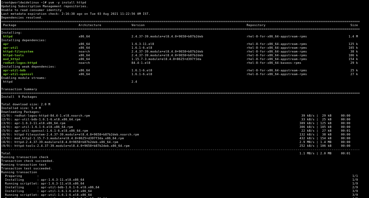 World Wide Linux How To Install And Configure D Web Server On