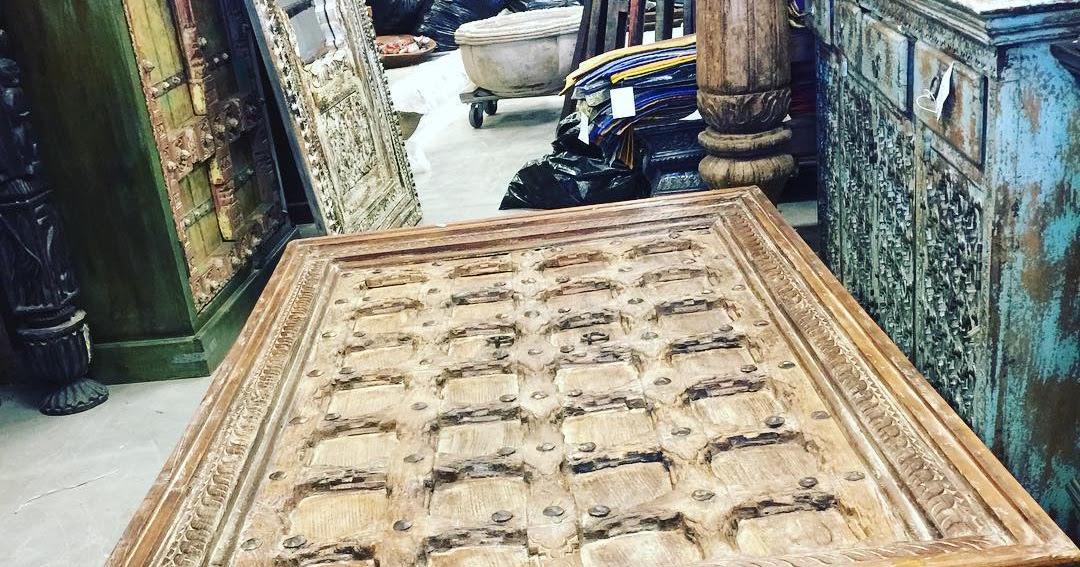VINTAGE RUSTIC INDIAN FURNITURE : Antique Tables Benches For Living Room