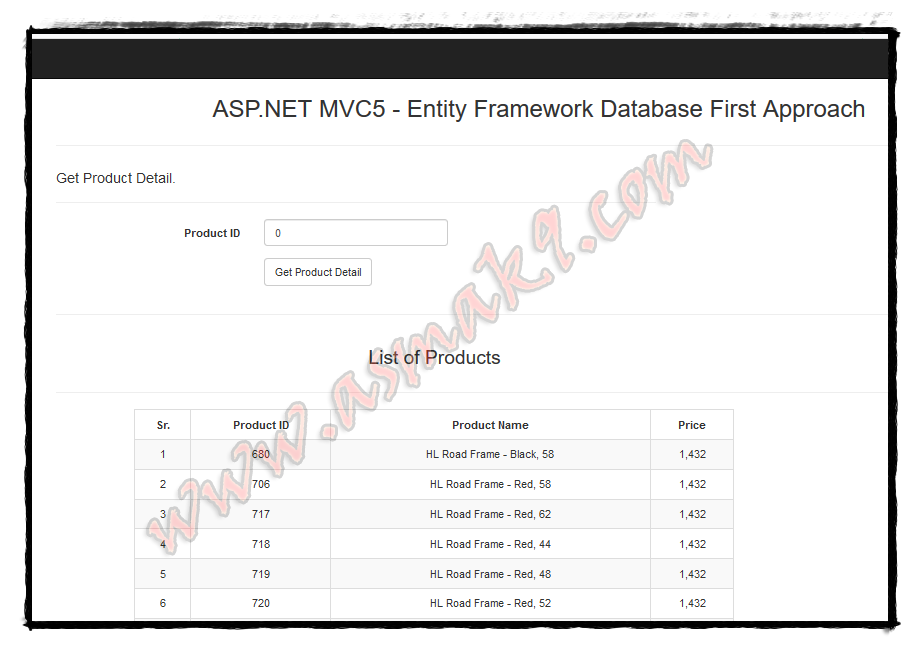 ASP.NET MVC5: Entity Framework Database First Approach - Asma's Blog