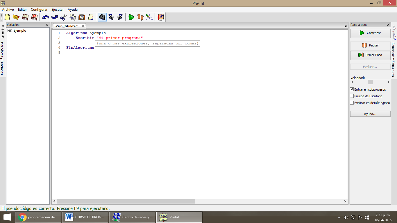 programacion decomputadoras nemg: 6. Curso de Programacion : Pseint MI ...