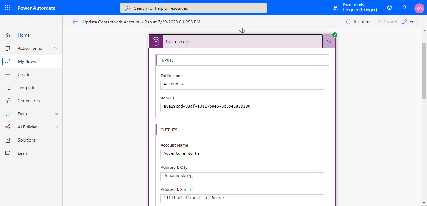 Using Microsoft Flow in Dynamics 365