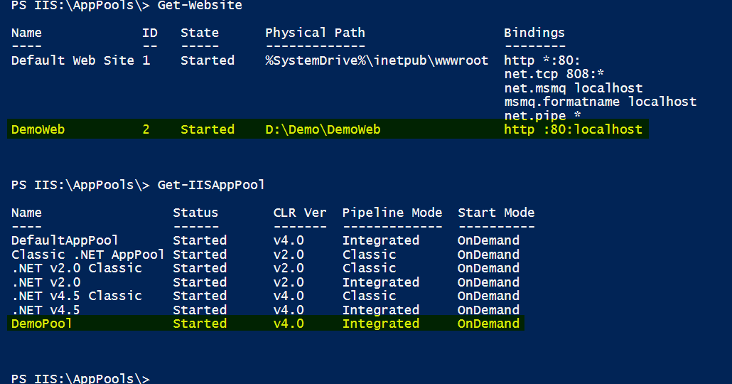 [PowerShell] 設定 IIS - 建立 Application Pool、WebSite ~ m@rcus 學習筆記