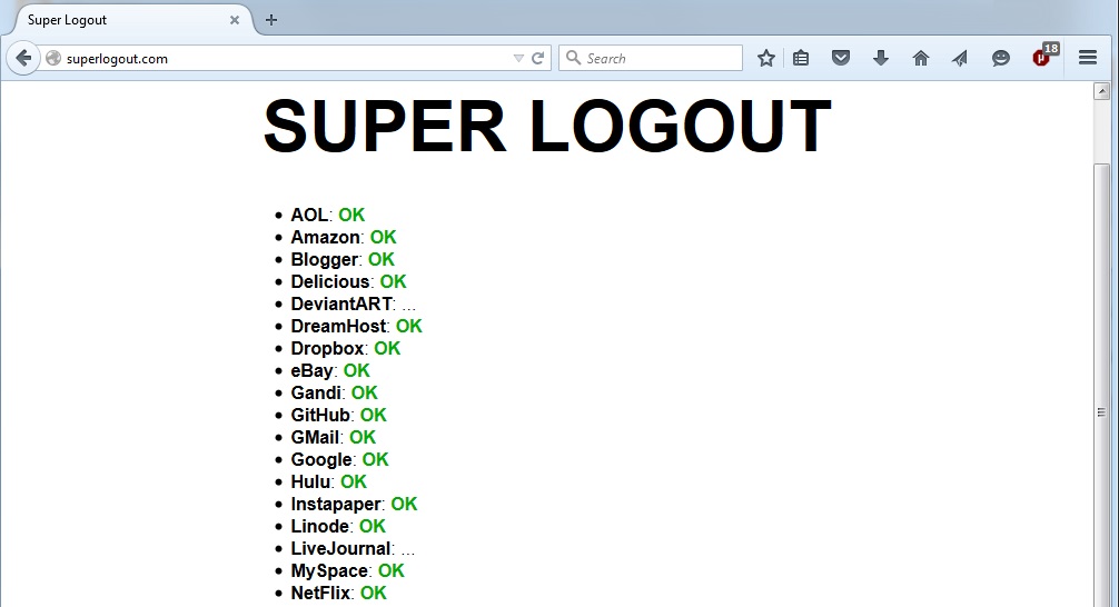 Aberto até de Madrugada: Super Logout - o link que te "tira" da internet