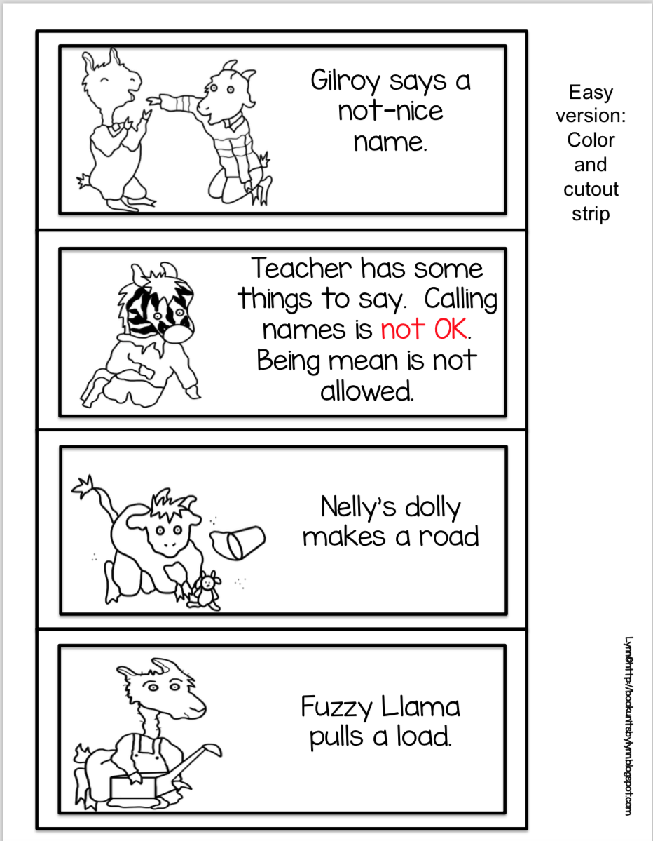 LLAMA LLAMA AND THE BULLY GOAT ~ Book Units by Lynn