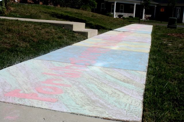 A Splash of Red: Chalk Art