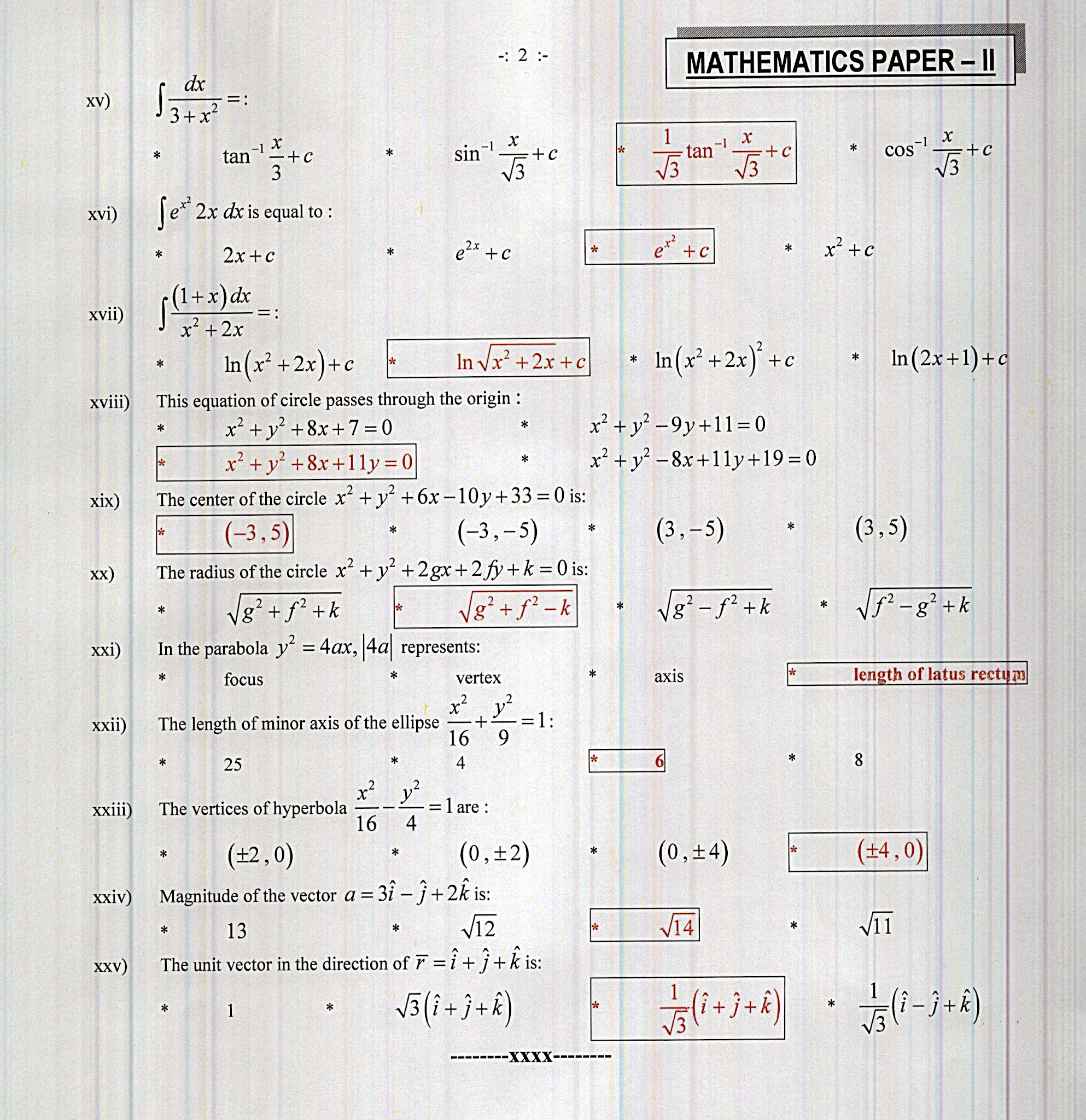 Education Is The Key To Success: Mathematics Paper II - Past Paper 2021 ...