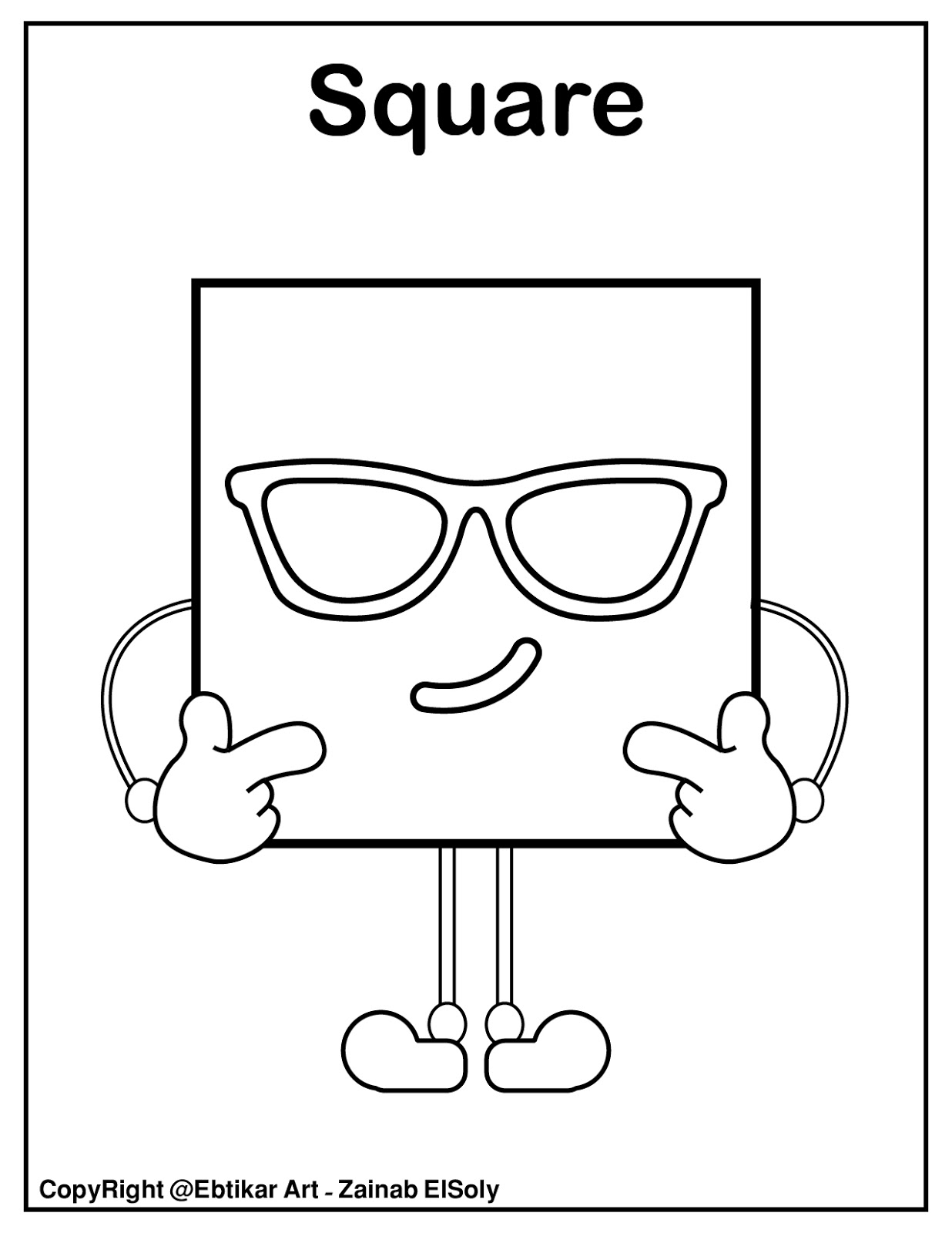 Square Coloring Pages For Preschool