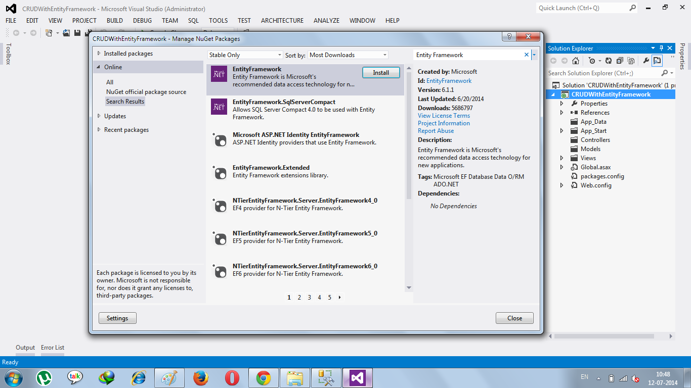 Sumit Kesarwani Crud Operation Using Entity Framework In Asp Mvc 4
