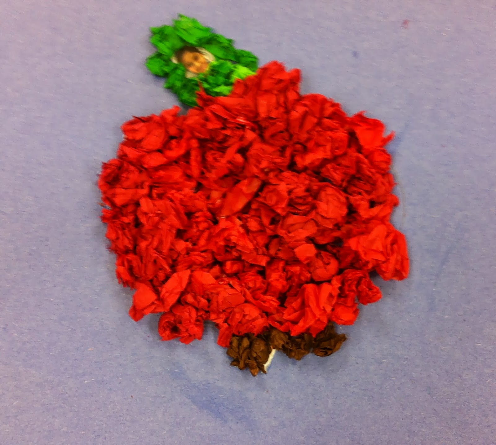 Sweet Garden: Crumpled apple and 3D pumpkin.