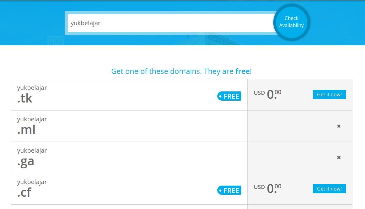 Cara Setting Domain Gratis Dari Freenom untuk Blogger - Kandangskrip
