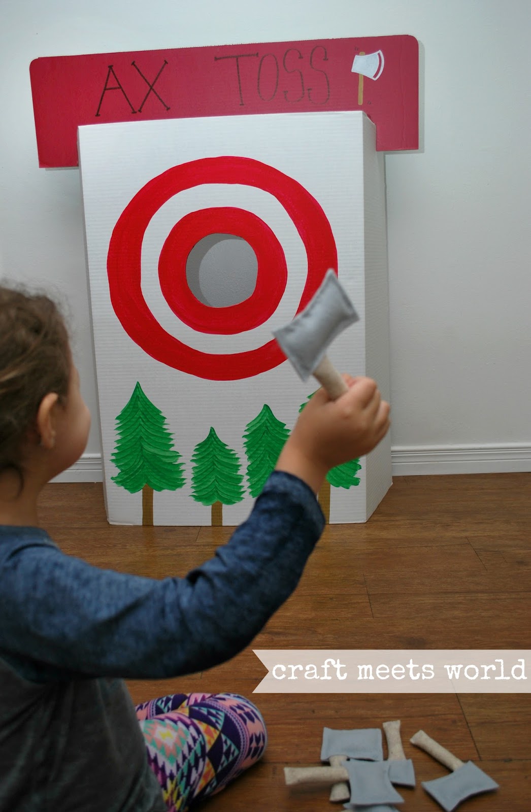 Craft Meets World: DIY 'No Sew' Axes for Ax Toss Game