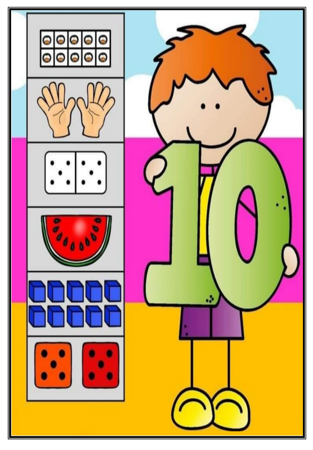 Cards numéricos Cards coloridos e ilustrados para trabalhar número e ...