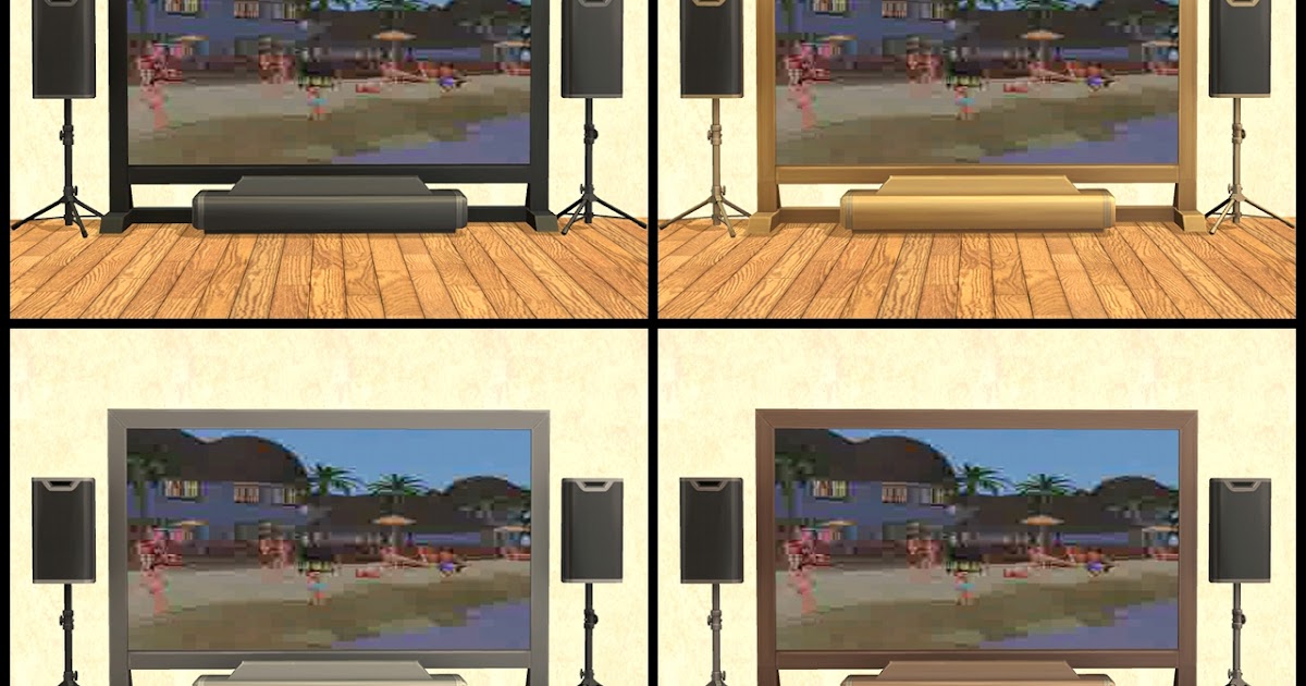 TheNinthWaveSims: The Sims 2 - The Sims 4 Movie Hangout TVs For The ...