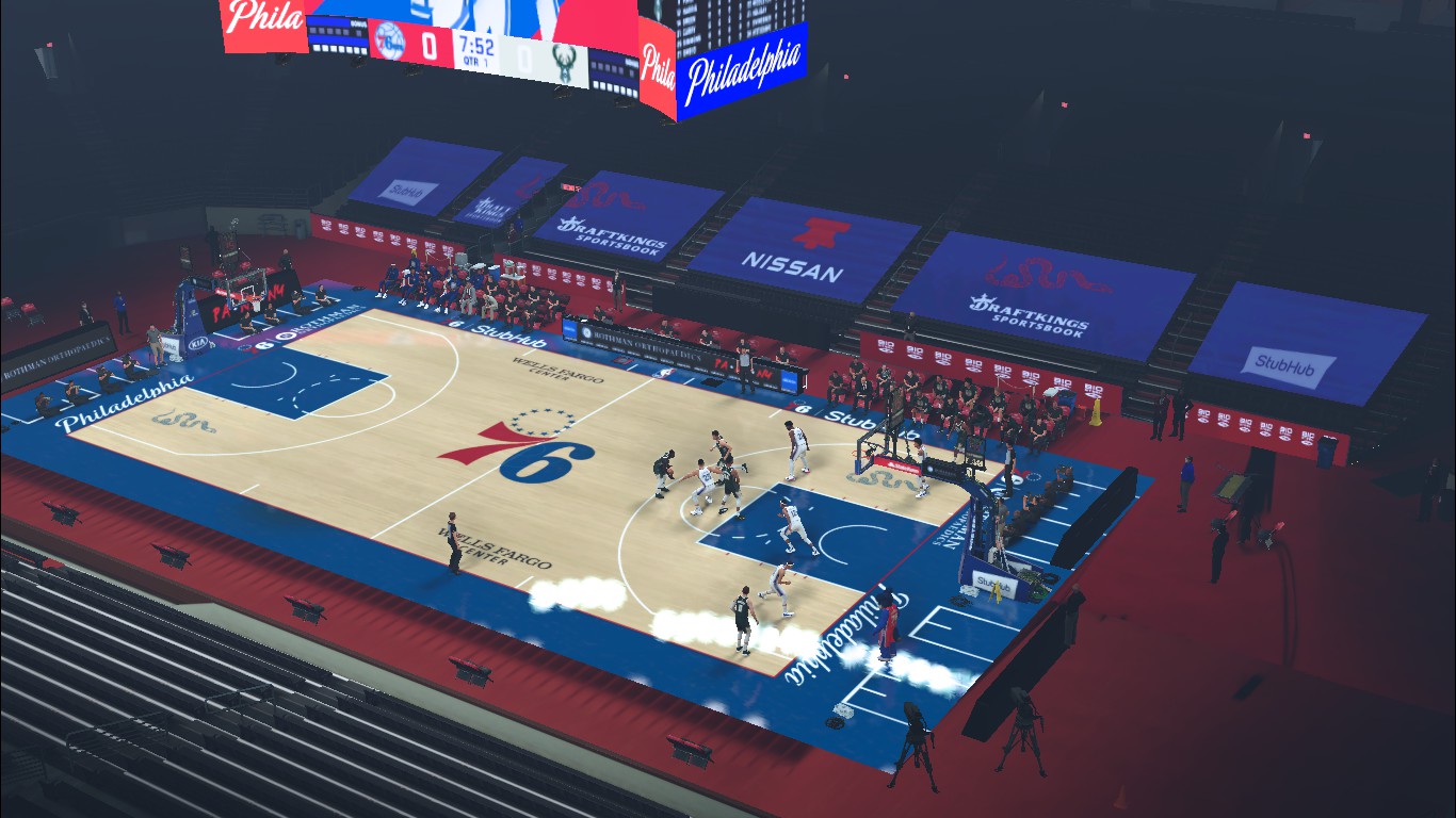 NBA 2K21 Philadelphia 76ers Covid/No Crowd Court RELEASED by GojoSensei