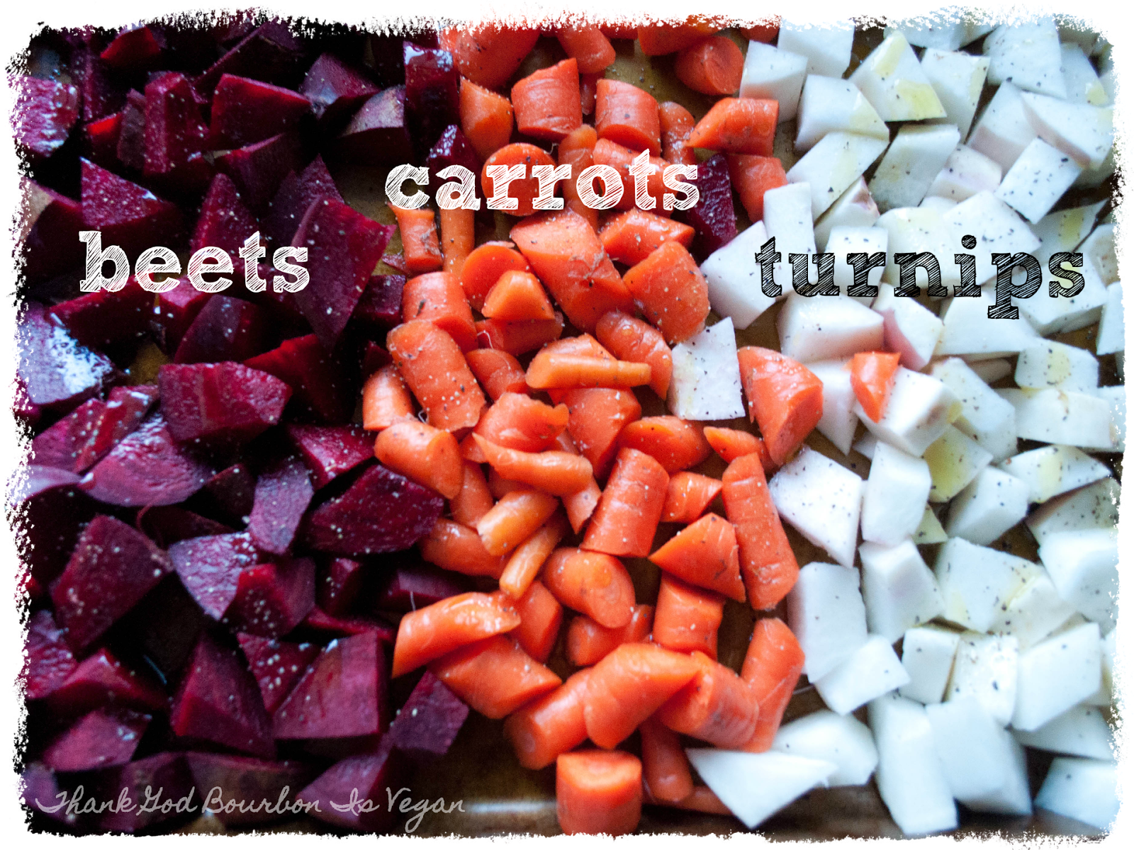 Thank God Bourbon is Vegan: Easter Egg Colored Roasted Root Vegetables ...