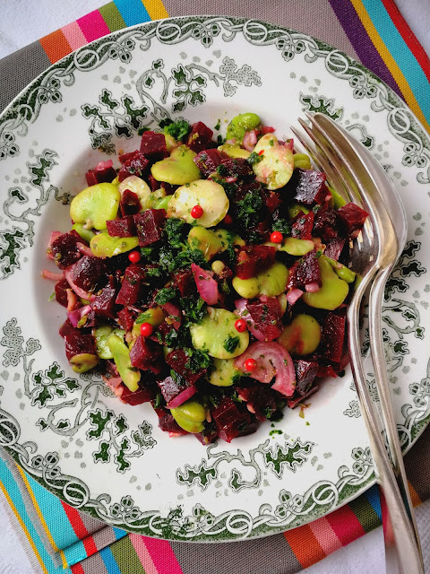 La cuisine d'ici et d'ISCA: Salade de betteraves aux fèves