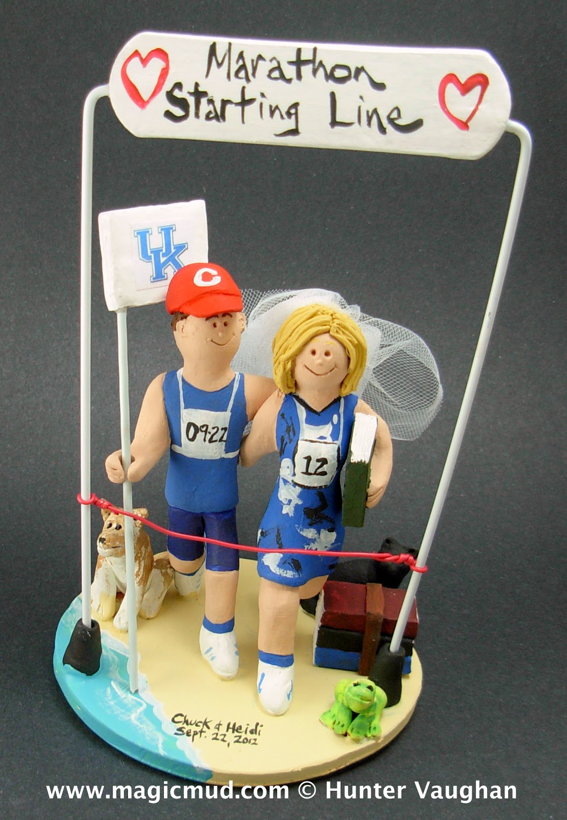 custom wedding cake toppers: VIDEO - Marathon Runner's Wedding Cake Toppers