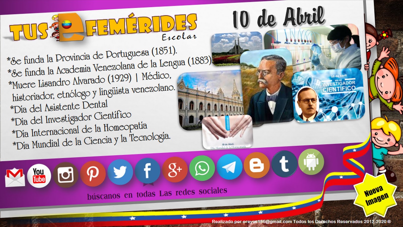 📚 Tus Efemérides Escolar 2012-2023 📅: 10 de Abril