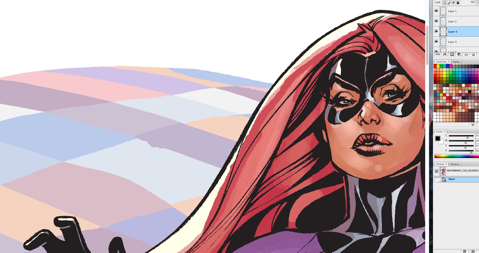 The Bombshellter: Medusa Inhumans Vs X-Men #5 Cover Step by Step Part 3 ... The Bombshellter: Medusa Inhumans Vs X-Men #5 Cover Step by Step Part 3 ...
