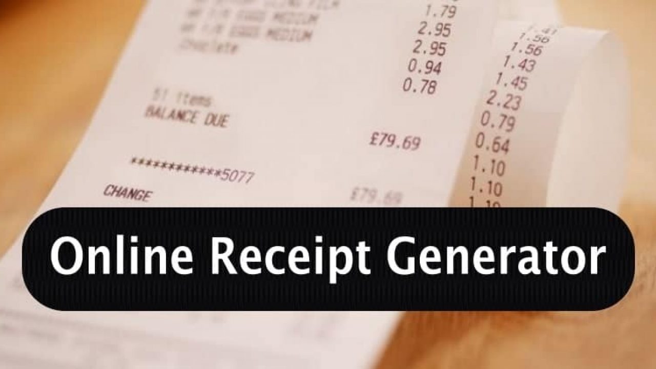 Free Custom Receipt Maker - Invoice Template