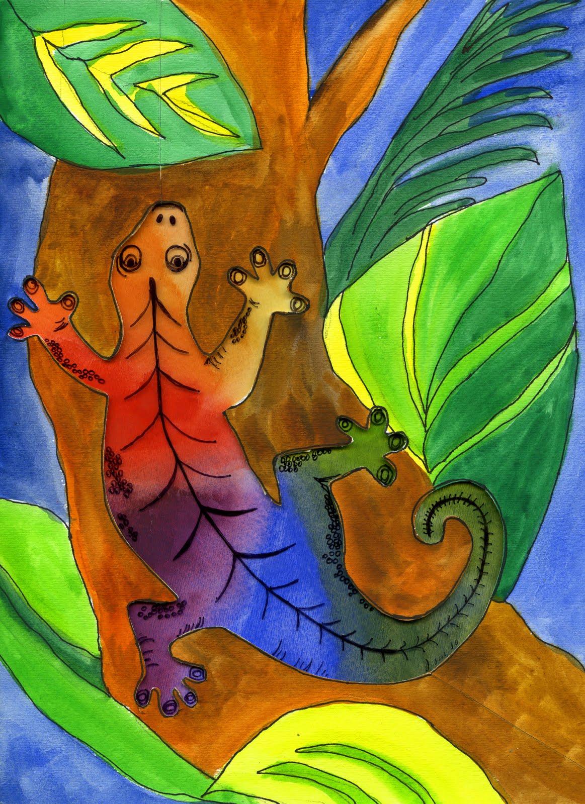 that artist woman: How to Make a Color Wheel Gecko