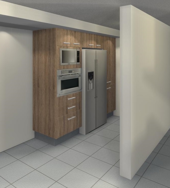 INSTALA acciones: MELAMINA ROBLE SANTANA TEXT (masisa) COCINA EN PEDREGAL