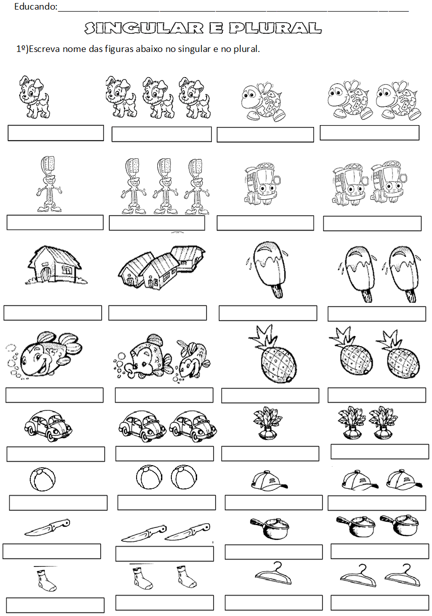 Atividades Singular E Plural 3 Ano - RETOEDU Atividades Singular E Plural 3 Ano - RETOEDU