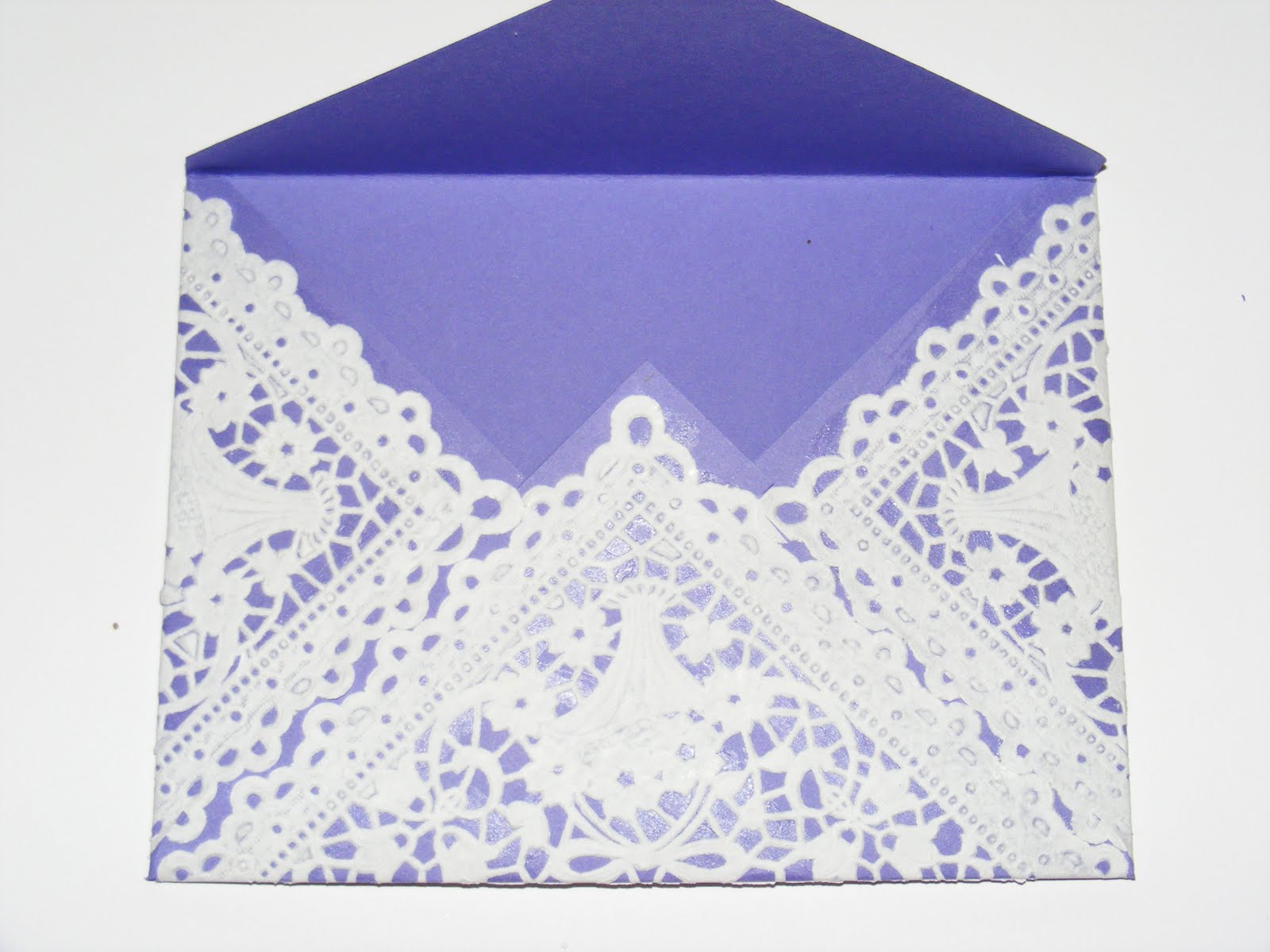 Poppyscabin: Paper lace Doily Envelope
