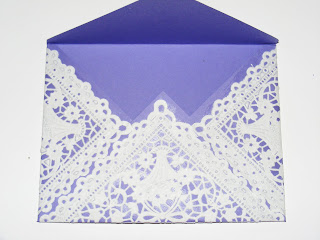 Poppyscabin: Paper lace Doily Envelope