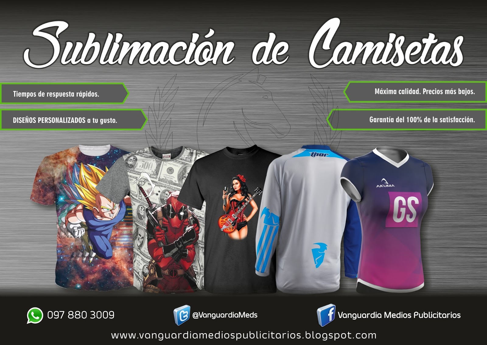 Vanguardia Medios Publicitarios: Sublimación de Camisetas para ...