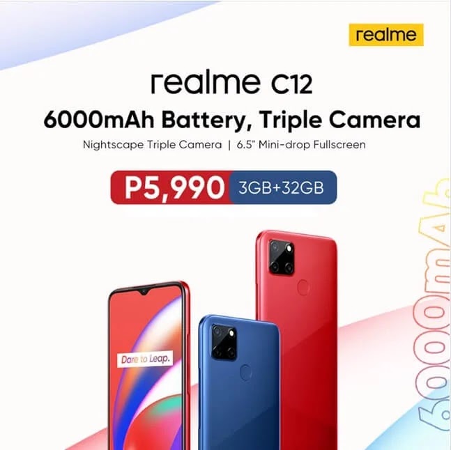 Realme C12 with 6,000mAh Battery and Triple Camera Launches in PH for ...