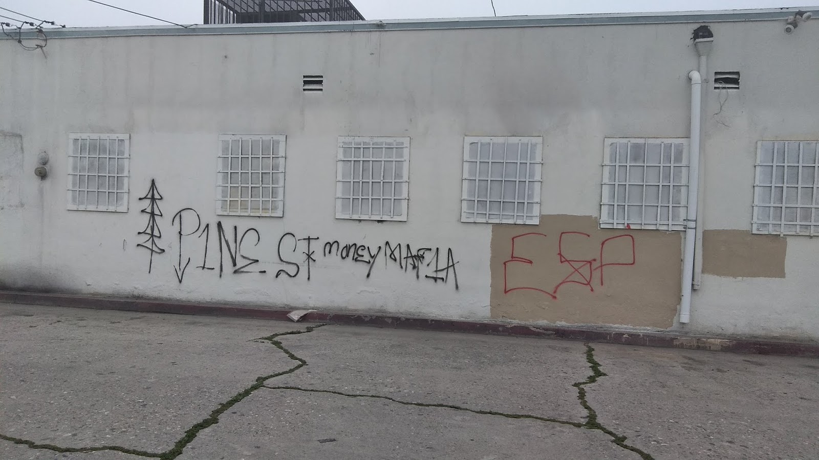 blood gangs graffiti: Elm street piru ( ESP , compton )
