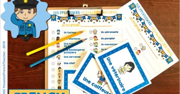 Les métiers (French Jobs) Les professions Activities Scavenger Hunt ...