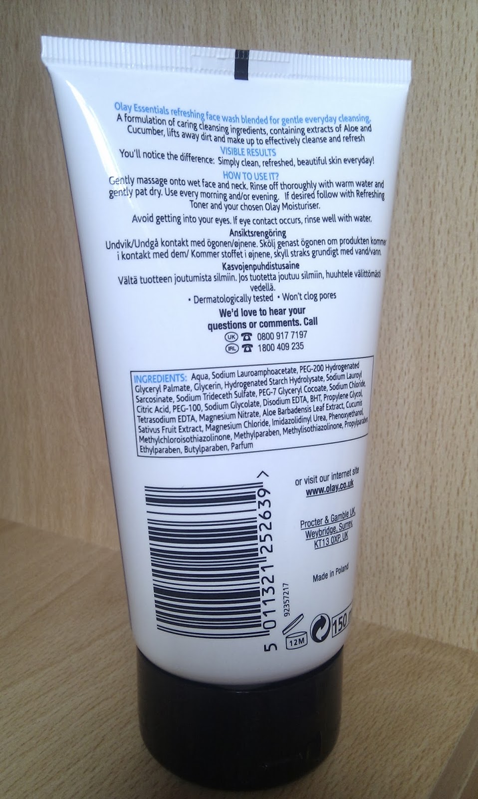 Vintage Beauty: Olay Essentials Refreshing Face Wash First Impressions ♥