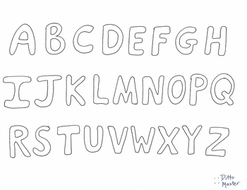 Bubble Letters Uppercase - Formal Letter