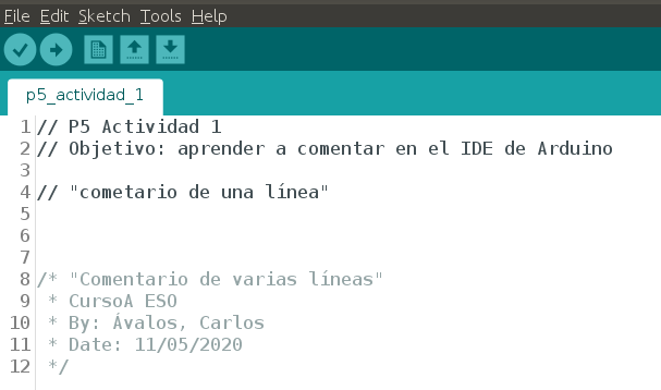 Proyecto 5. Cómo se programa el IDE de Arduino