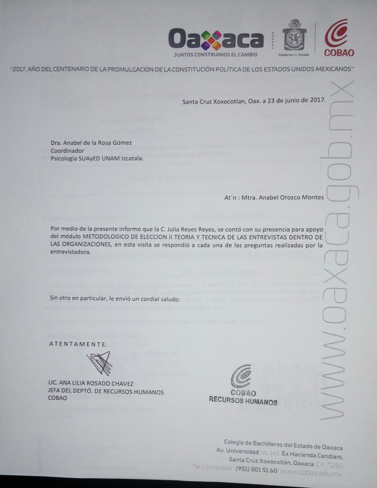 CARTAS DE UNAM Y EMPRESA DE LA PRACTICA