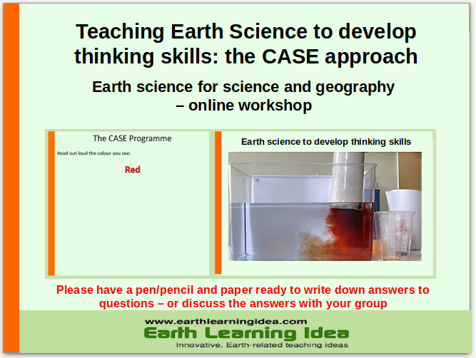 Earth Learning Idea: Teaching Earth Science to develop thinking skills ...