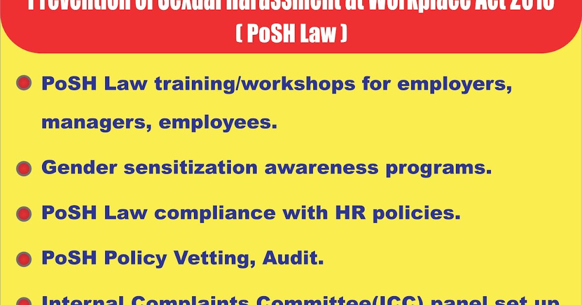 Tech Legal World Blog: Need for PoSH Law training in the #MeToo Era ...