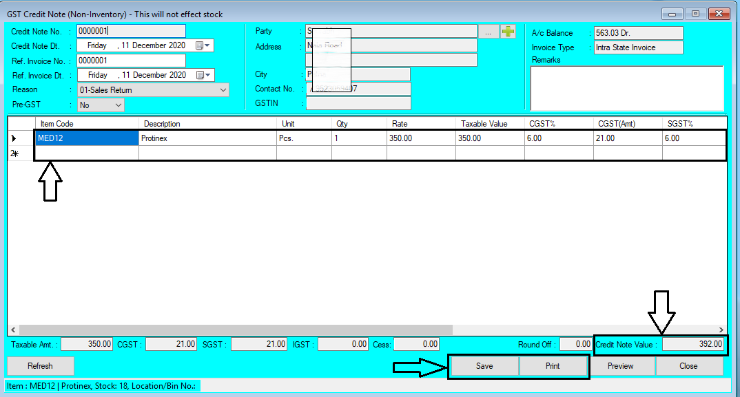 GST Credit Note Help Guide