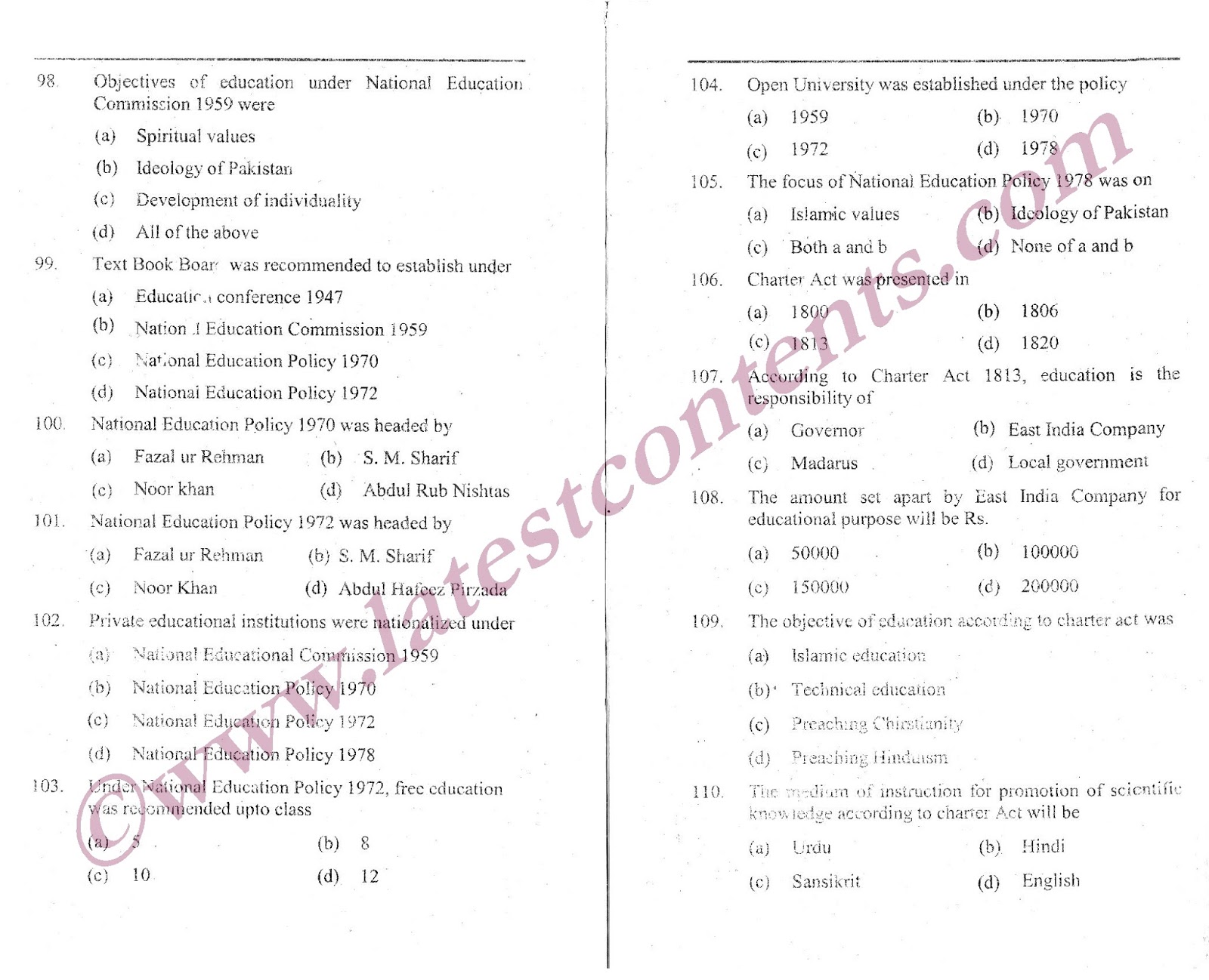 KNOWLEDGE FOR ALL: Introduction to Education MCQs for Headmaster ... KNOWLEDGE FOR ALL: Introduction to Education MCQs for Headmaster ...