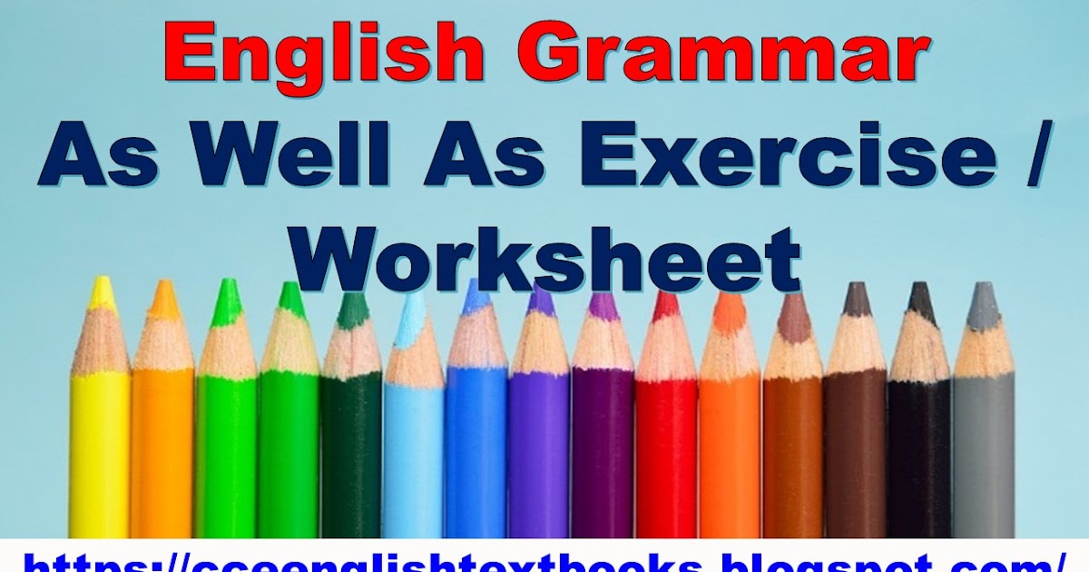 As Well As Exercise / Worksheet | As Well As Sentences |Online English ...