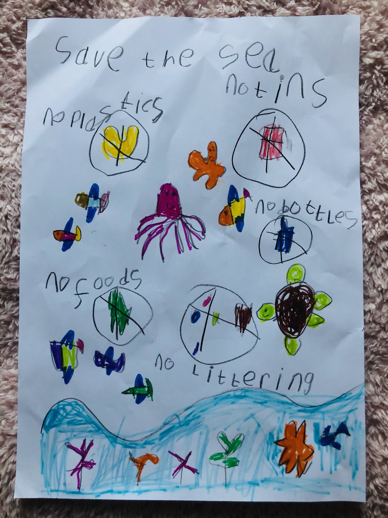 Bannockburn Primary: Save the Seas poster by Aadvik (Cherry Class)