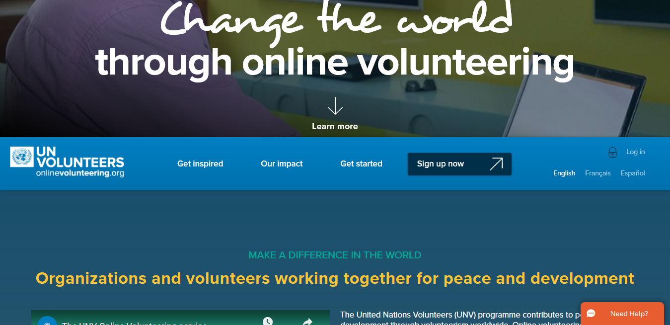 BECOME A UN VOLUNTEER - BE FIRST
