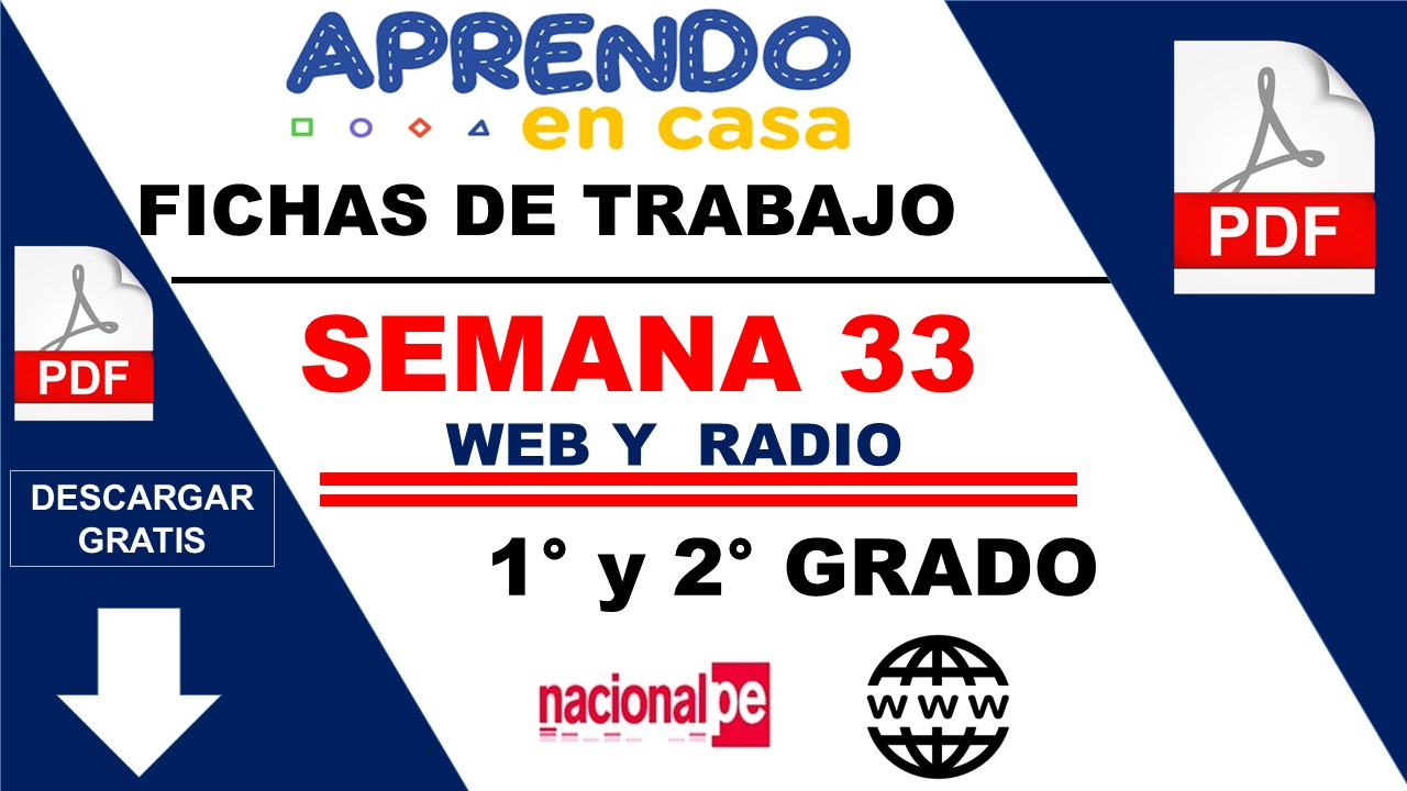 SEMANA 33 FICHAS 1° Y 2°